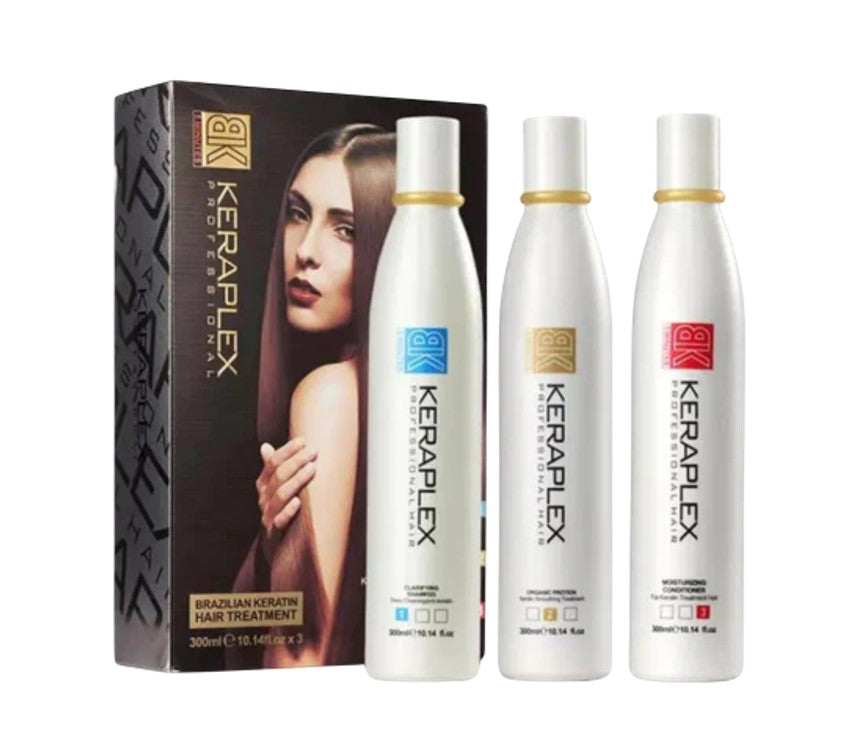 BK Keraplex Professional Brazilian Keratin Treatment Kit 300ml X 3 ...