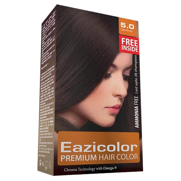 Eazicolor Premium Hair Color Kits for Women 5.0 Light Brown - Urban Beauty