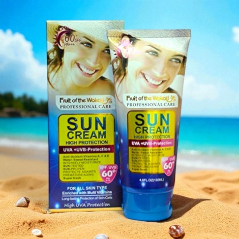 Fruit of Wokali Sun Cream UVA+UVB Protection SPF60+ 130ml - Urban Beauty