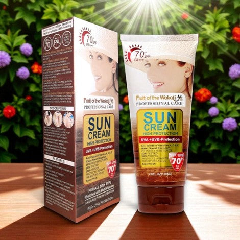 Fruit of Wokali Sun Cream UVA+UVB Protection SPF70+ 130ml - Urban Beauty