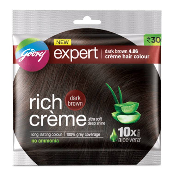 Godrej Expert Rich Creme Hair Color 4.06 Dark Brown - Urban Beauty