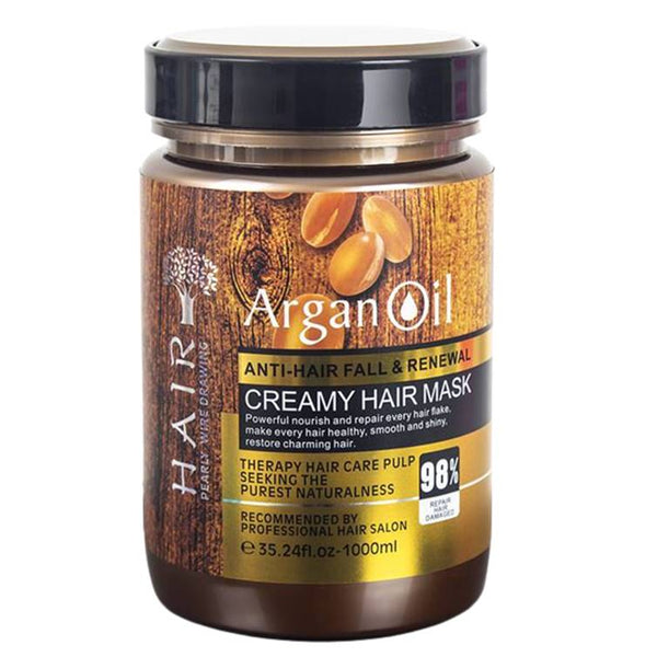 Argan Oil Creamy Hair Mask Anti Hair Fall & Renewal 1000ml - Urban Beauty
