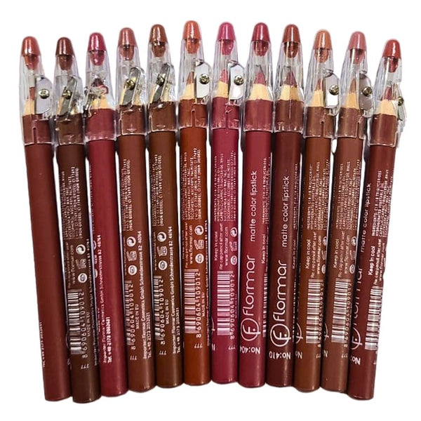 Lip Liner Pencil with Sharpener (Pack of 12) - Urban Beauty