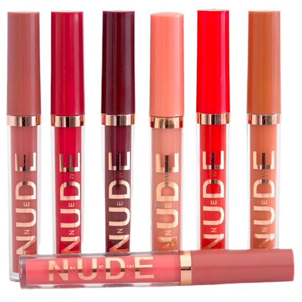Matte Lip Gloss Liquid Lipstick (Pack of 6) Shade B - Urban Beauty