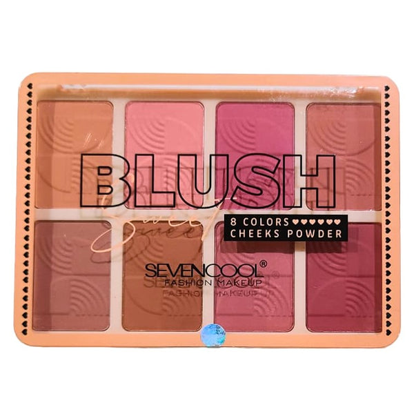 Seven Cool Matte Blush 8 Colors Shade 02 - Urban Beauty