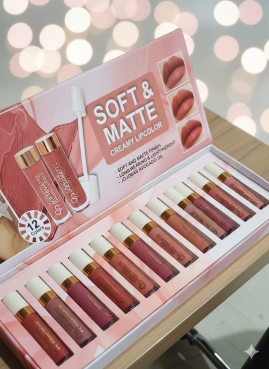 Soft and Matte Creamy Lip Color (Pack of 12) - Urban Beauty