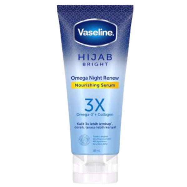 Vaseline Hijab Omega Night Renew Nourishing Serum 180ml - Urban Beauty